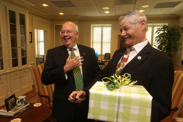 State Representative Presents Baylor President With Commemorative Flag ...